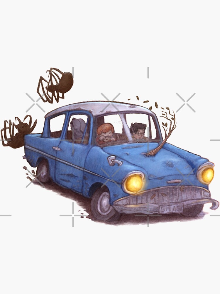 "Magic Transport Car" Sticker by TreatOrTrick | Redbubble