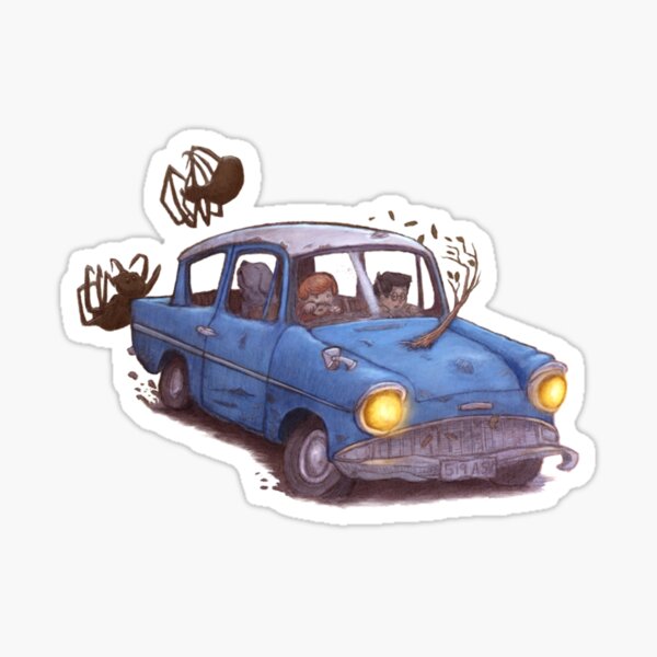 "Magic Transport Car" Sticker by TreatOrTrick | Redbubble