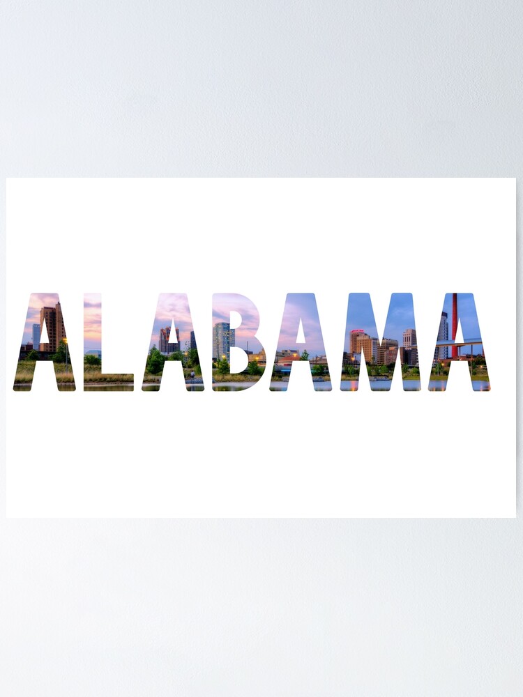 "Alabama Iconic Scenery Logo" Poster for Sale by 38thSeotember | Redbubble