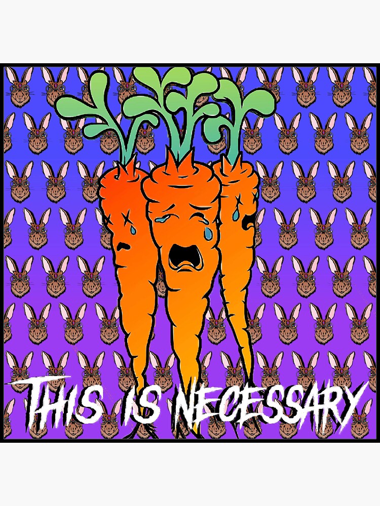 "Crying carrots " Sticker for Sale by juxtaposedtcrr | Redbubble