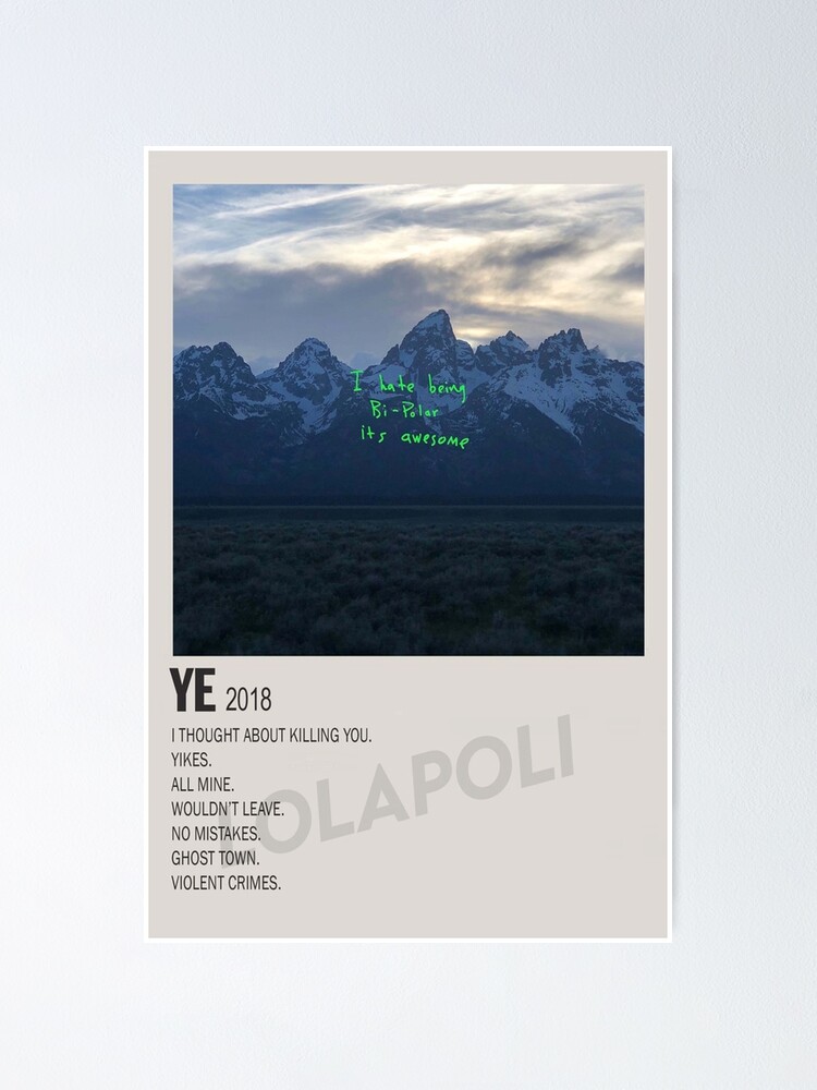 "Ye album cover posters, Tracklist poster, music poster" Poster by ...