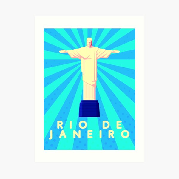 Lámina artística «Rio de Janeiro Travel Pop Art - Diseño de carteles ...