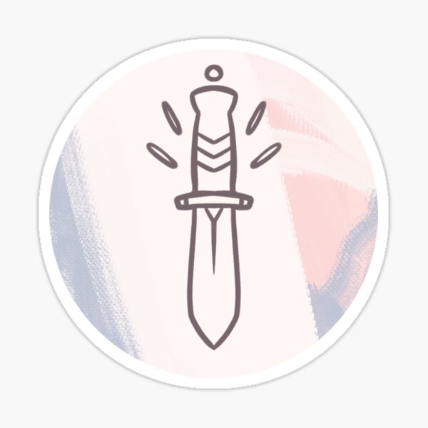 "A tiny Dagger | Pastel abstract art" Sticker by Aabe | Redbubble