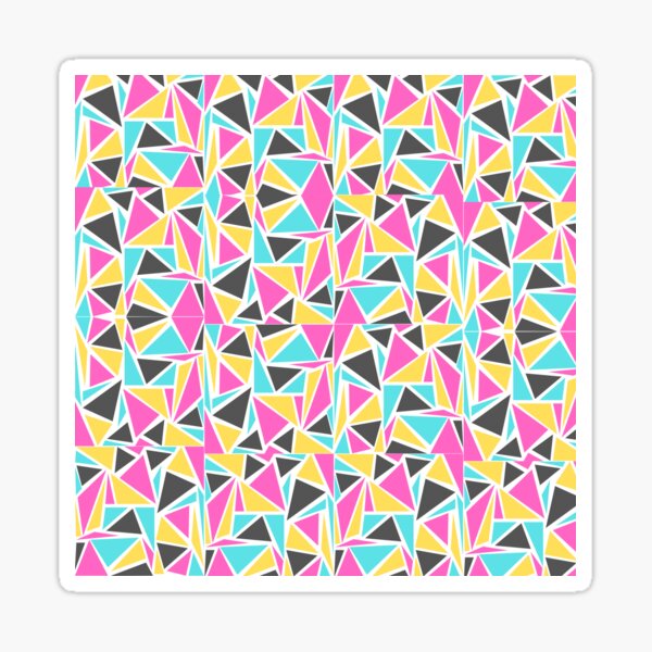 "Abstract Art Bright Geometric Design" Sticker by AbdullahMuneer ...