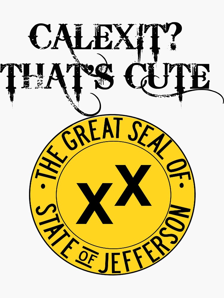 "Calexit That's Cute" Sticker by obviouslogic | Redbubble