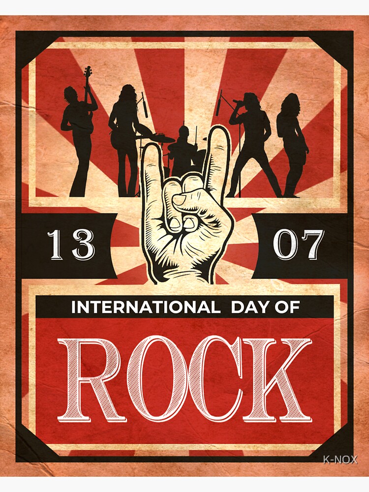 "International Day of ROCK!" Sticker by K-NOX | Redbubble