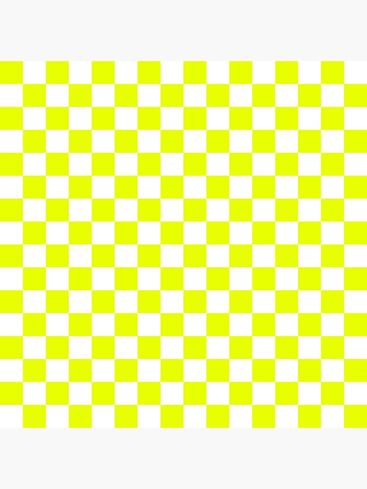 "Neon Yellow Checkerboard | Beautiful Interior Design" Poster for Sale ...