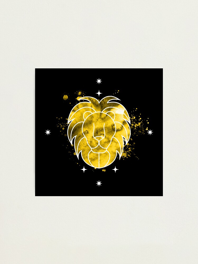 "LEO Zodiac Sign Horoscope Symbol Star Sign - DARK BG" Photographic ...