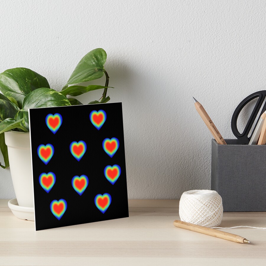 "Thermal Heat Hearts Pack" Art Board Print by hannahvira | Redbubble