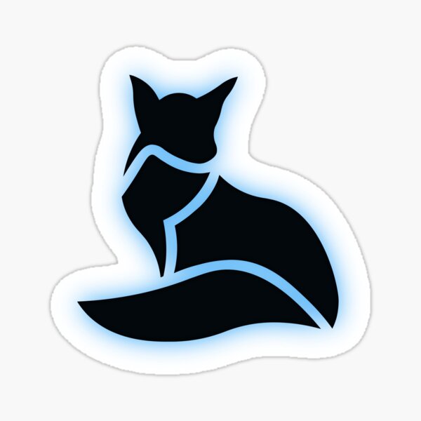 "Fox lighting fox of light blue lighting fox Mouse Pad" Sticker by ...
