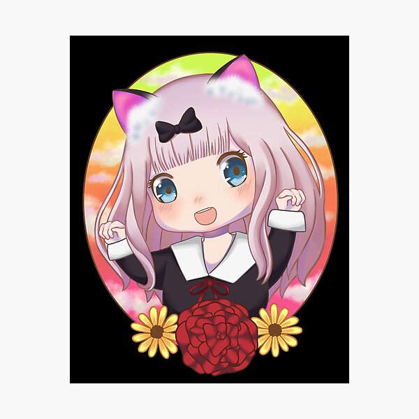 "chika fujiwara husbu kei nagisa chibi neko sticker love is war anime ...