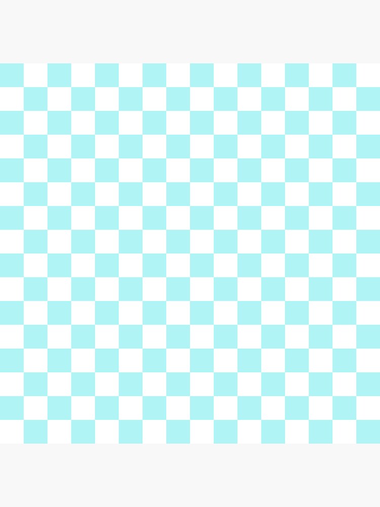 "Pale Turquoise Checkerboard | Beautiful Interior Design" Sticker for ...