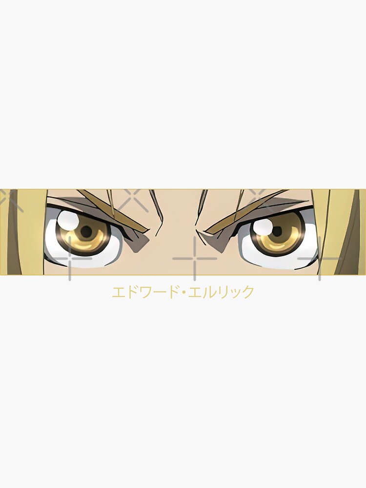 "Edward Elric Eyes" Sticker by AnimeVision | Redbubble