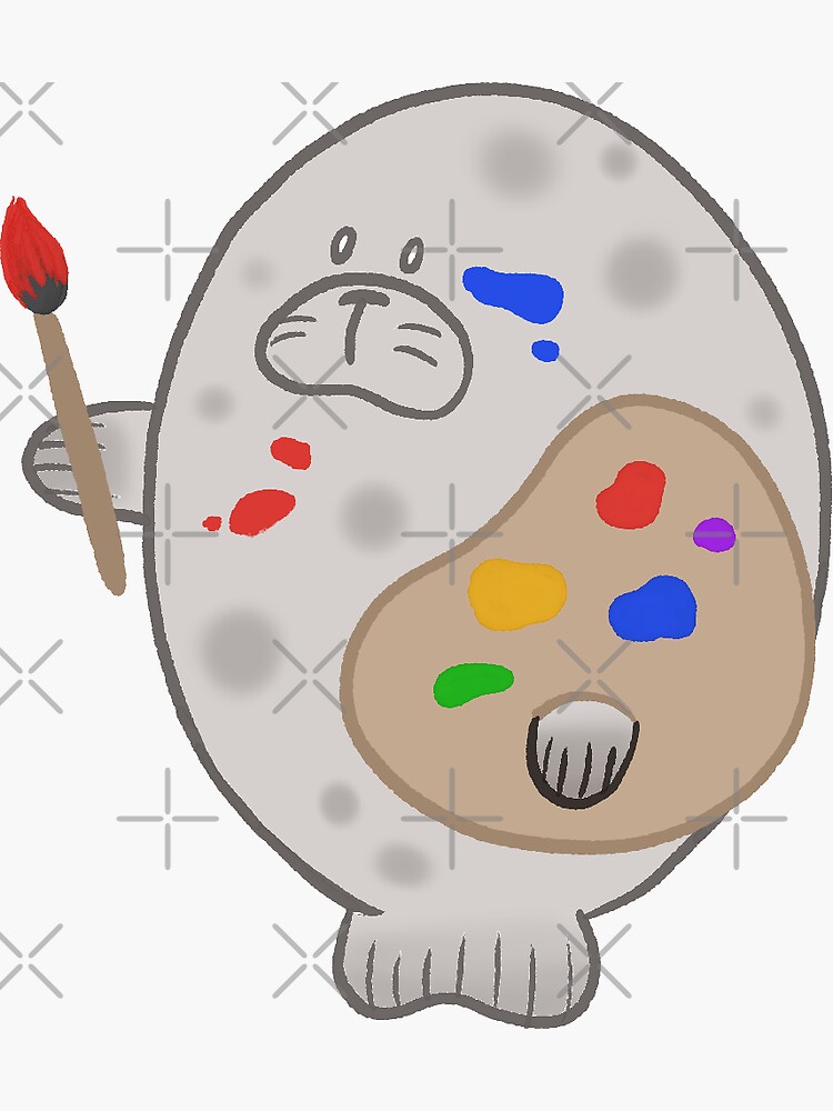 "Artist Eric" Sticker by Mayachang622 | Redbubble
