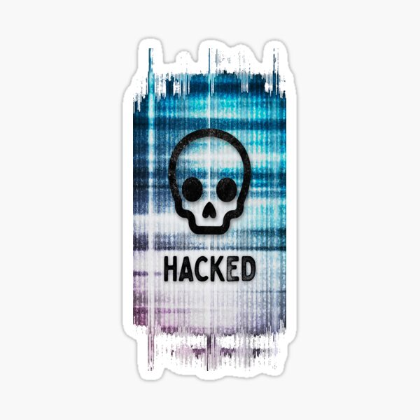 "Hacked" Sticker for Sale by Firetree | Redbubble