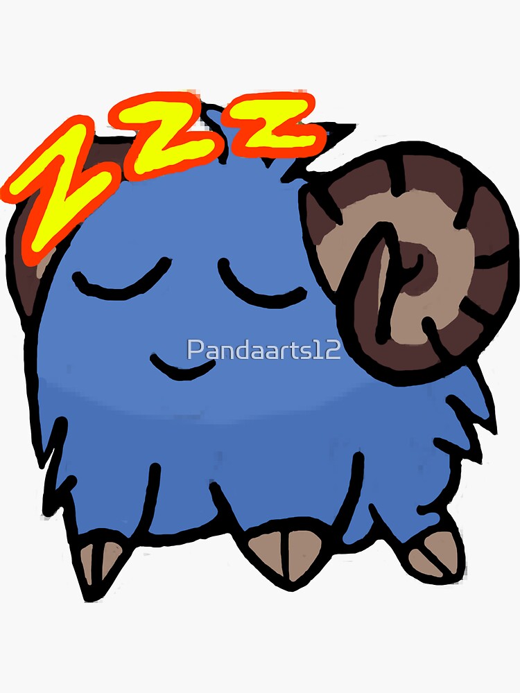 "Sleepy Goat" Sticker for Sale by Pandaarts12 | Redbubble