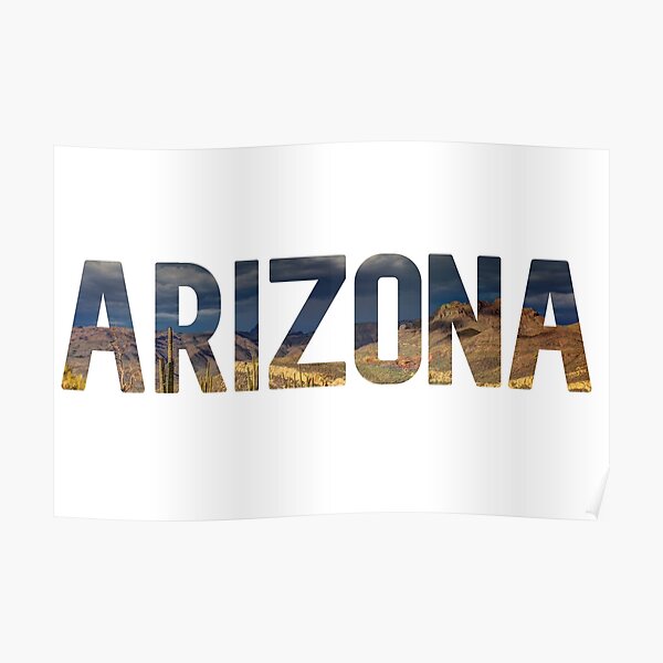 "Arizona Iconic Scenery Logo" Poster for Sale by 38thSeotember | Redbubble