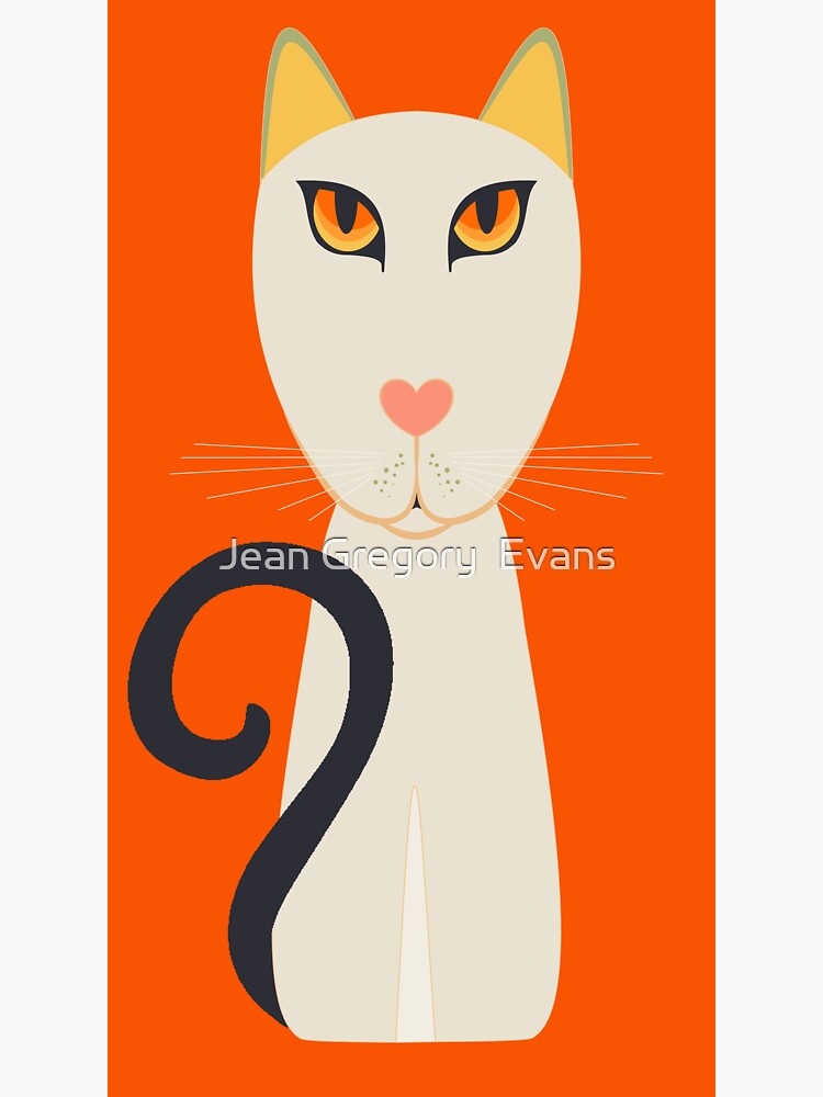 "CAT WITH QUESTION MARK TAIL #2" Sticker for Sale by jgevans | Redbubble