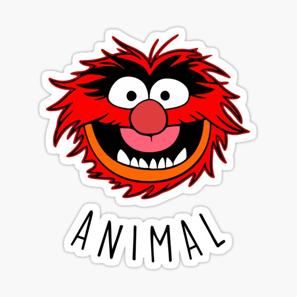 "Muppets Animal | Emotional Support Animal Drummer" Sticker for Sale by ...