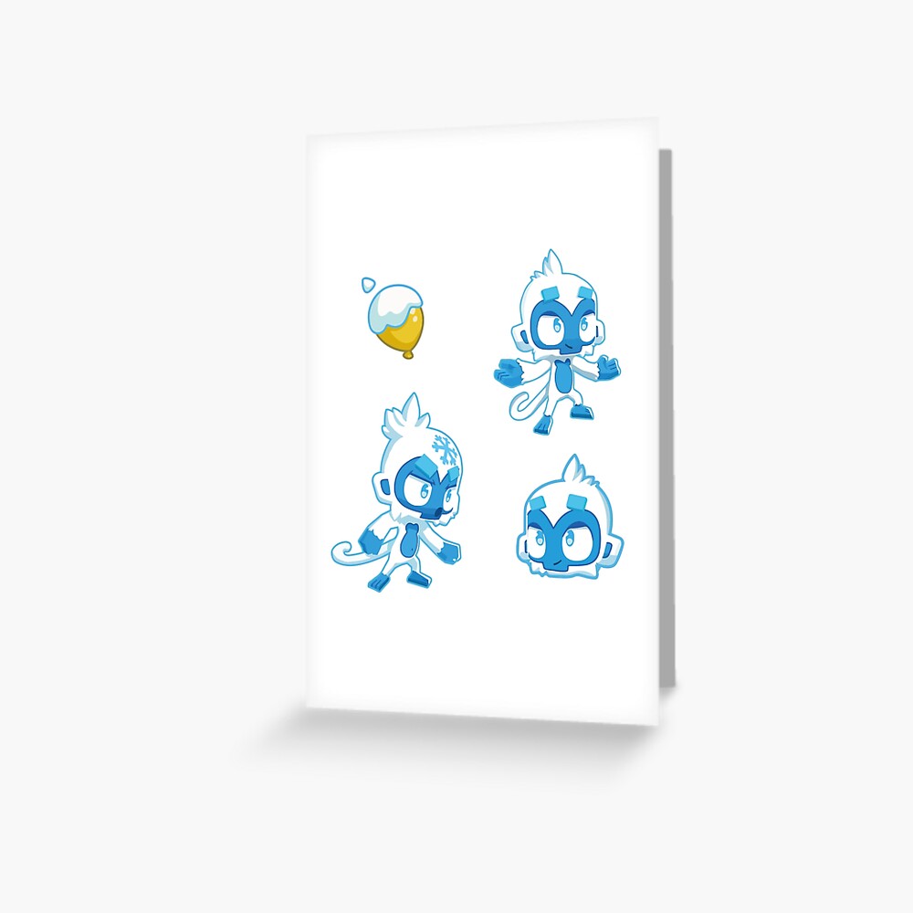 "Ice Monkey Sticker Pack ! Bloons TD6 fan art " Greeting Card by ...