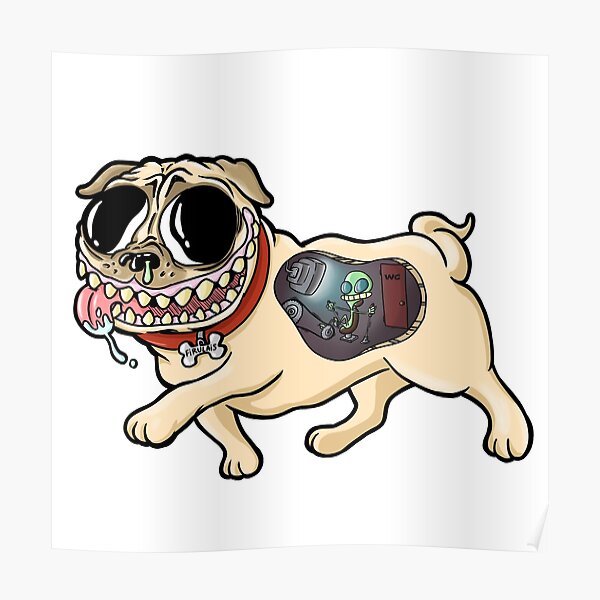 "Alien dog" Poster for Sale by sabandija83 | Redbubble