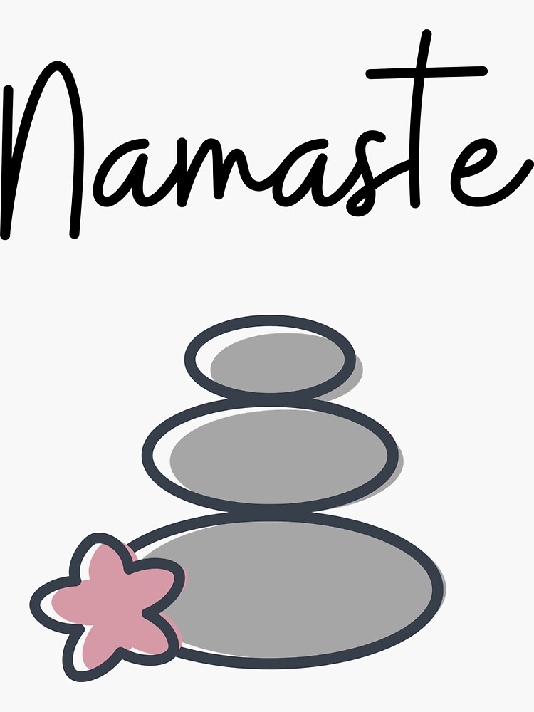 "Namaste Rock Stack Balanced Design" Sticker by FLLH | Redbubble