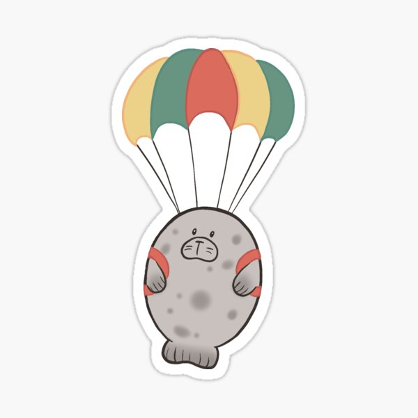 "Parachute Eric" Sticker by Mayachang622 | Redbubble