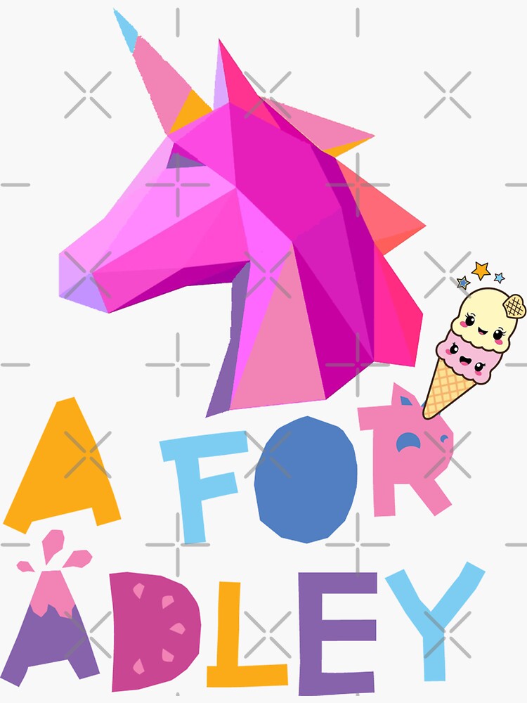 "a steht für adely Logo" Sticker von Louisa-Johnson | Redbubble