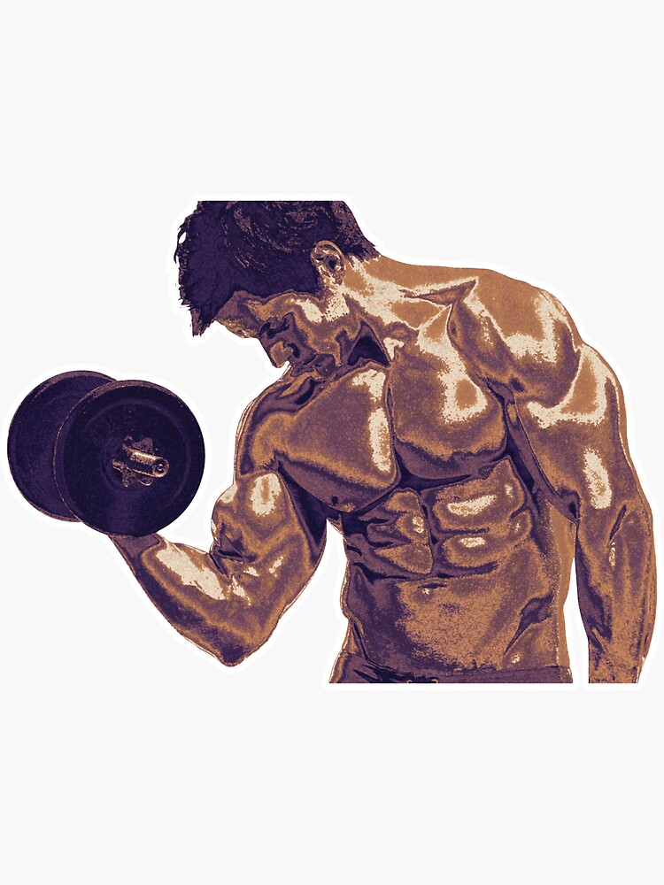 "Bodybuilder bronze" Sticker by Ettenhuber | Redbubble