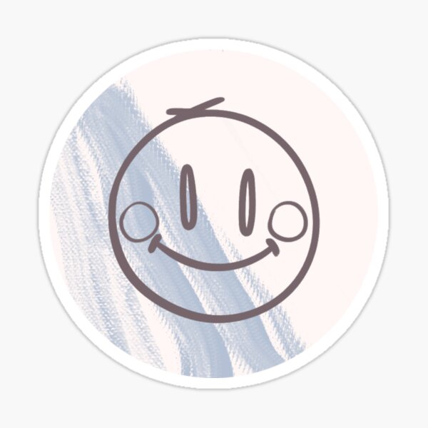 "Smiley face | Pastel abstract art" Sticker by Aabe | Redbubble