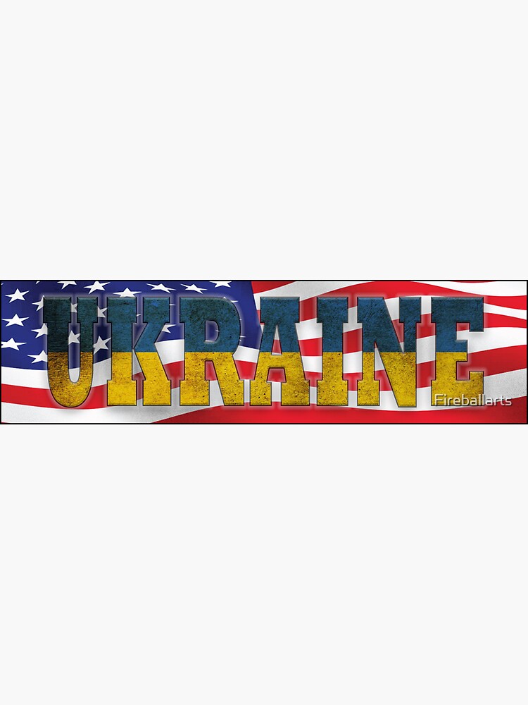 "We Support Ukraine!" Sticker by Fireballarts | Redbubble