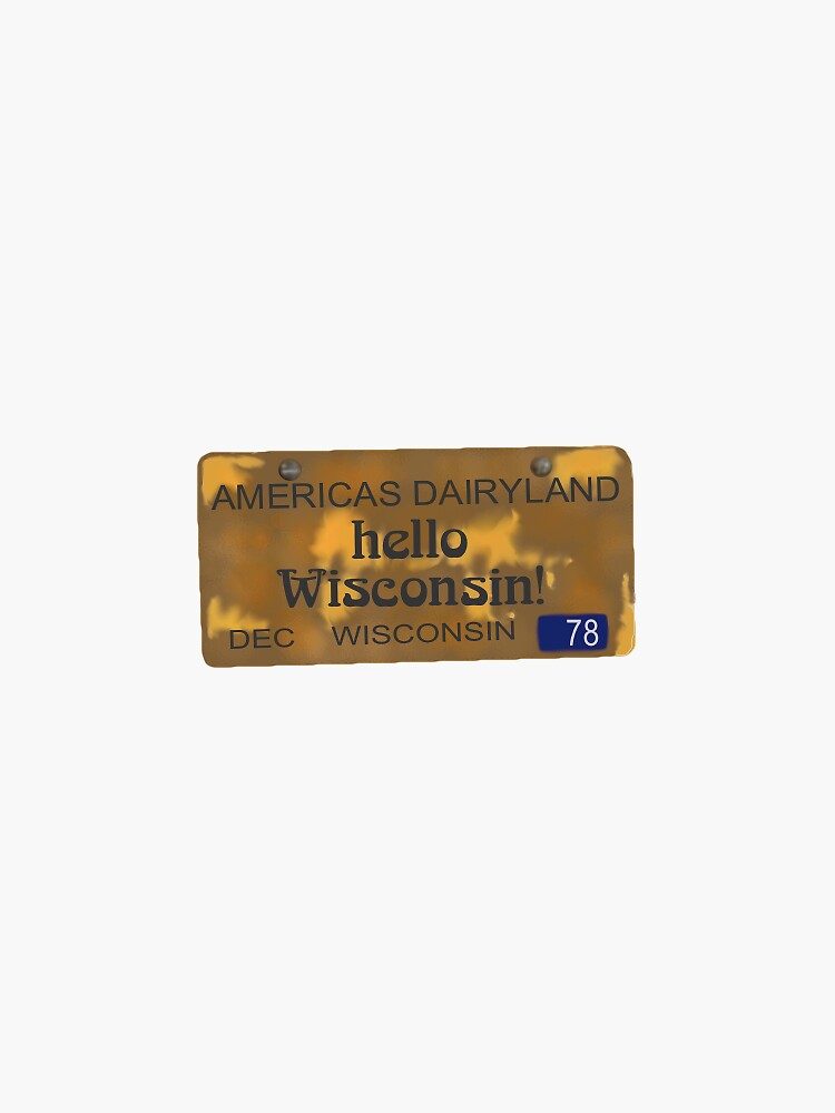 "Hello Wisconsin!" Sticker for Sale by ambo611 | Redbubble