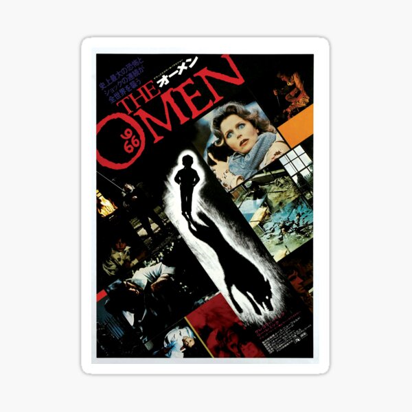 "Japanese "The Omen" Film Poster" Sticker for Sale by HorrorTheatre ...