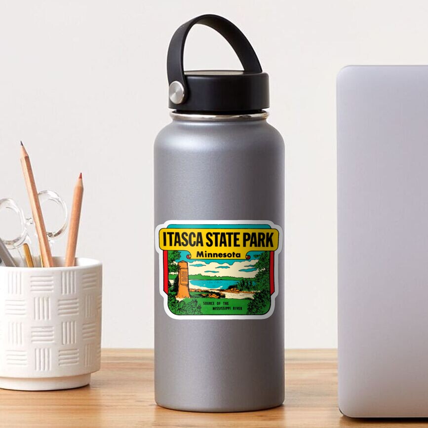 "Itasca State Park Minnesota Vintage Travel Decal" Sticker for Sale by ...