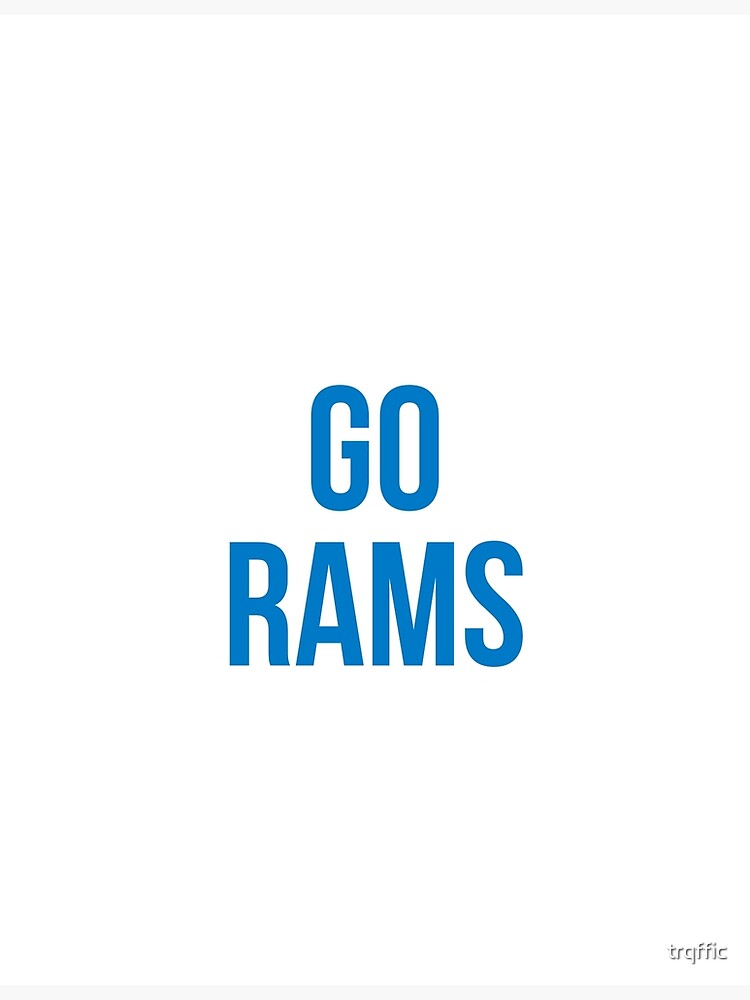 "GO RAMS! 2022 Champions" Poster for Sale by trqffic | Redbubble