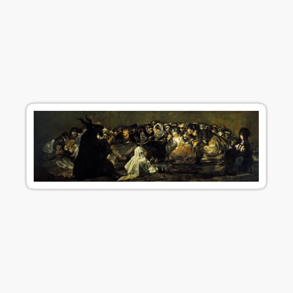 "Witches' Sabbath | The Great He-Goat by Francisco de Goya" Sticker for ...