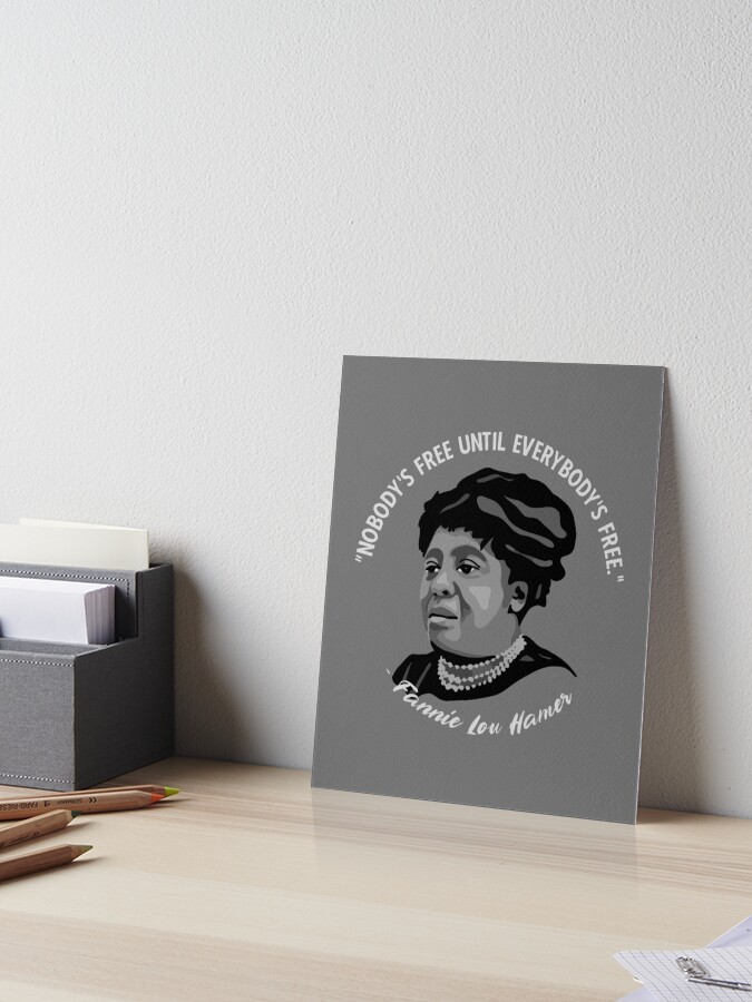 "Fannie Lou Hamer Portrait and Quote" Art Board Print for Sale by ...