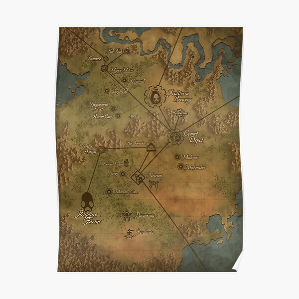 "Oddworld Map (Mudos)" Poster by Mr-Zero | Redbubble