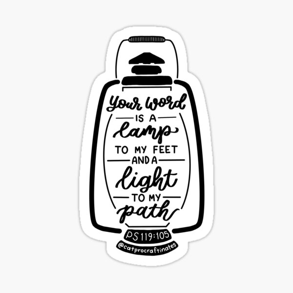 "Psalm 119:105" Sticker for Sale by Arts-and-Cat | Redbubble