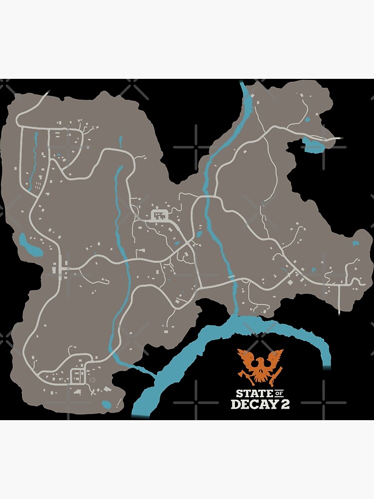 "State of Decay 2 Map (Cascade Hills)" Poster for Sale by The ...