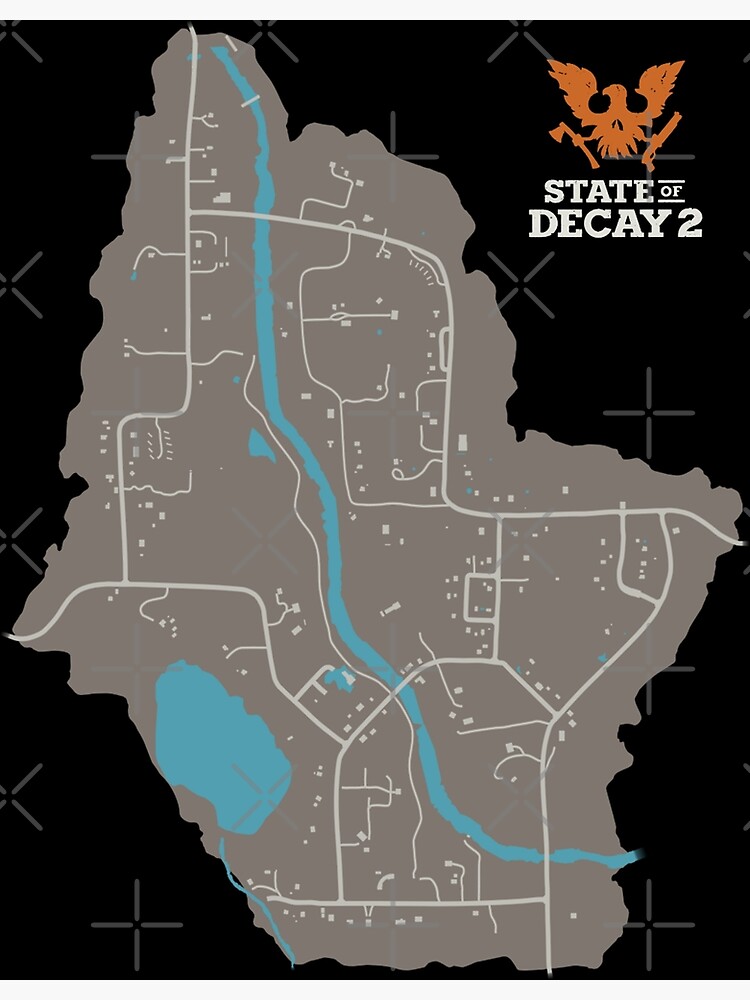 "State of Decay 2 Map (Meagher Valley)" Poster for Sale by Mr-Zero ...