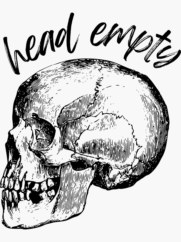 "Head Empty Skull" Sticker by ashbdesgins | Redbubble