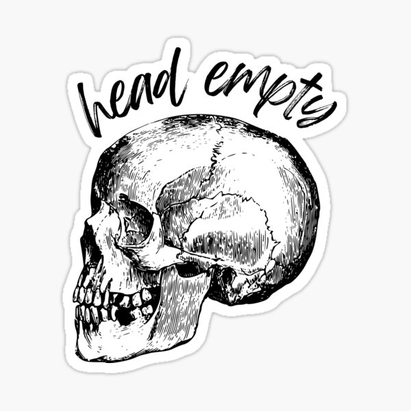 "Head Empty Skull" Sticker by ashbdesgins | Redbubble