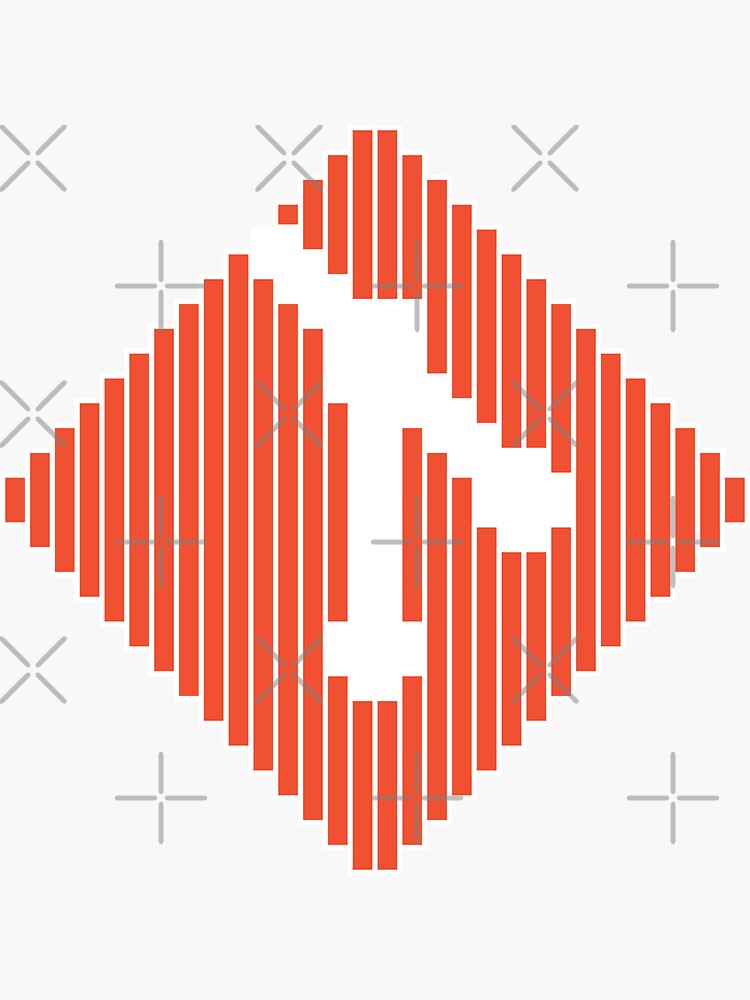 "Striped 8-bit git" Sticker by NewLineDesigns | Redbubble