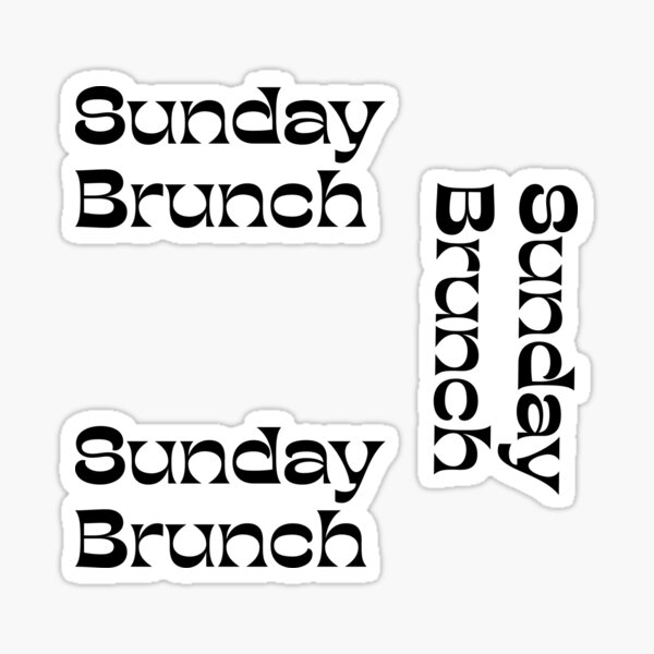 "Sunday Brunch " Sticker by Color-Swatch | Redbubble