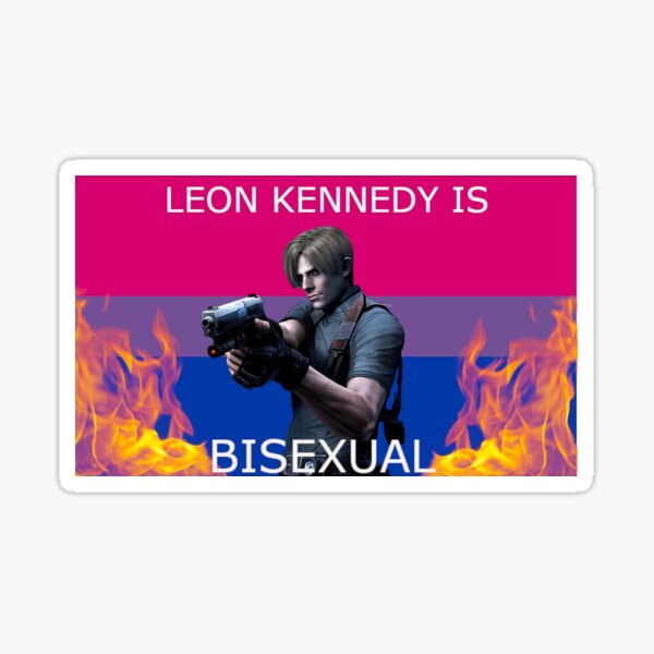 Leon Kennedy Is Bisexual Sticker For Sale By Shortstackz Redbubble