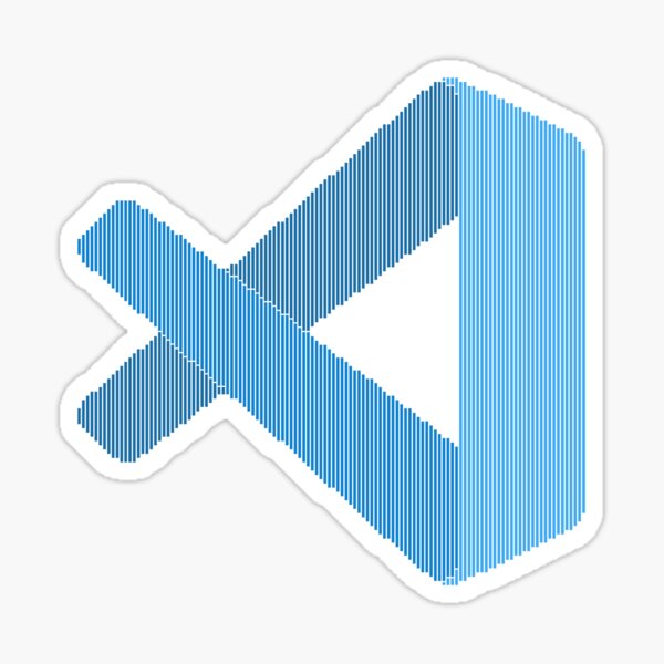 "Striped VS Code" Sticker by NewLineDesigns | Redbubble