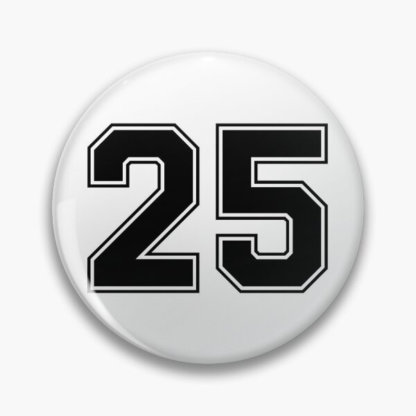 "25 American Football Classic Vintage Sport Jersey Number in black ...