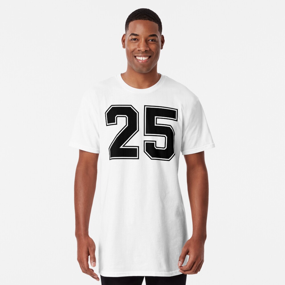 "25 American Football Classic Vintage Sport Jersey Number in black ...