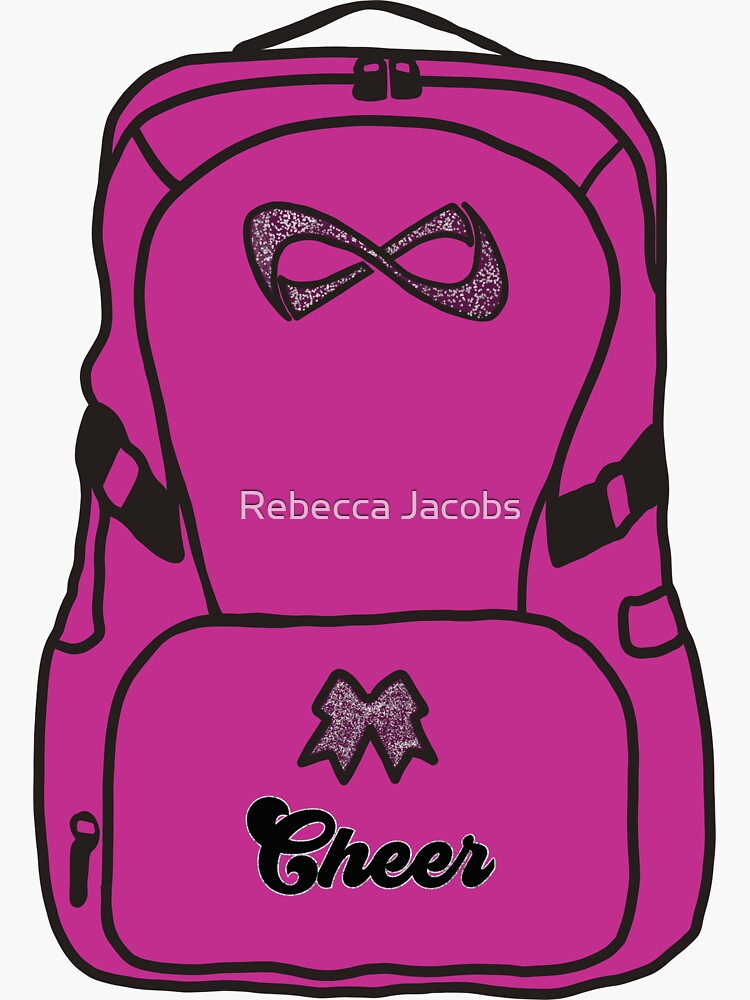 "Pink Cheerleading Backpack" Sticker by Caitandolivia | Redbubble